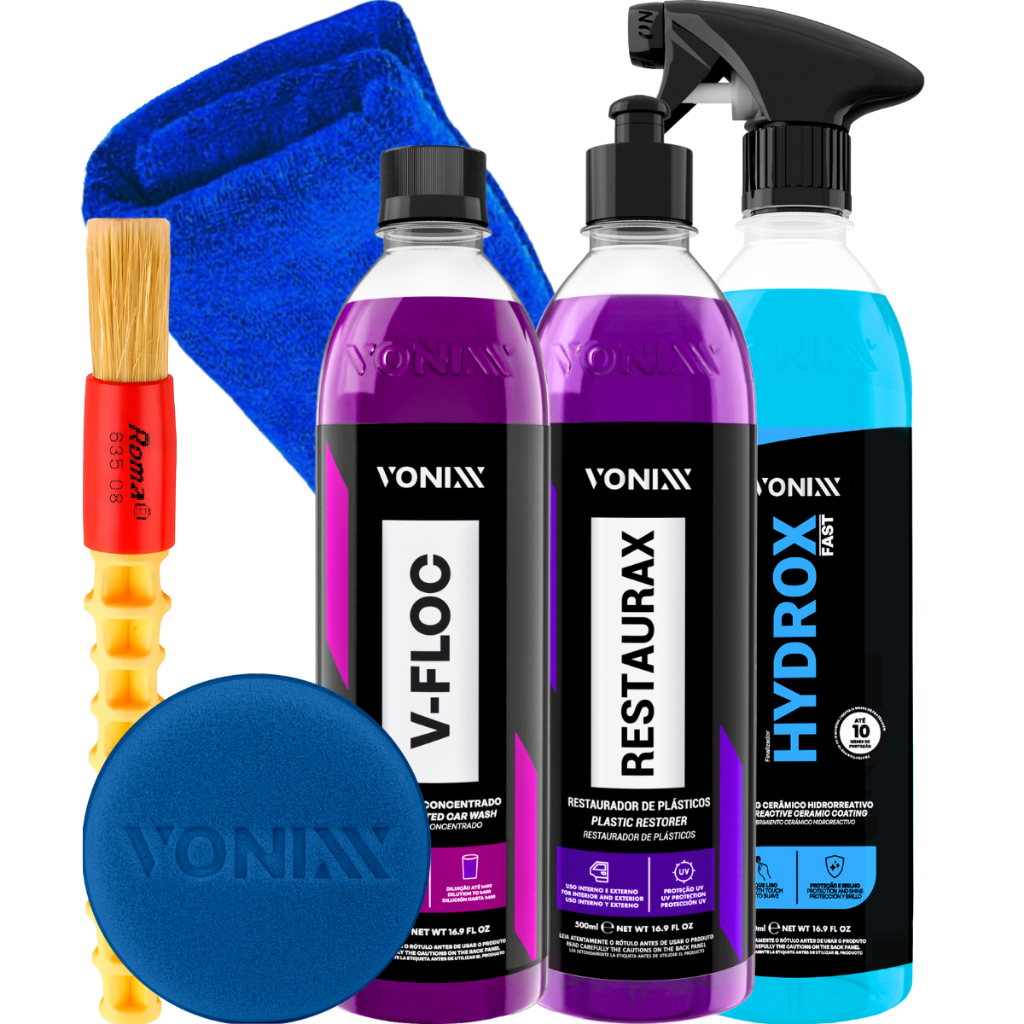 Shampoo Neutro V-floc Vonixx Restaurador Restaurax 500ml Vitrificador ...