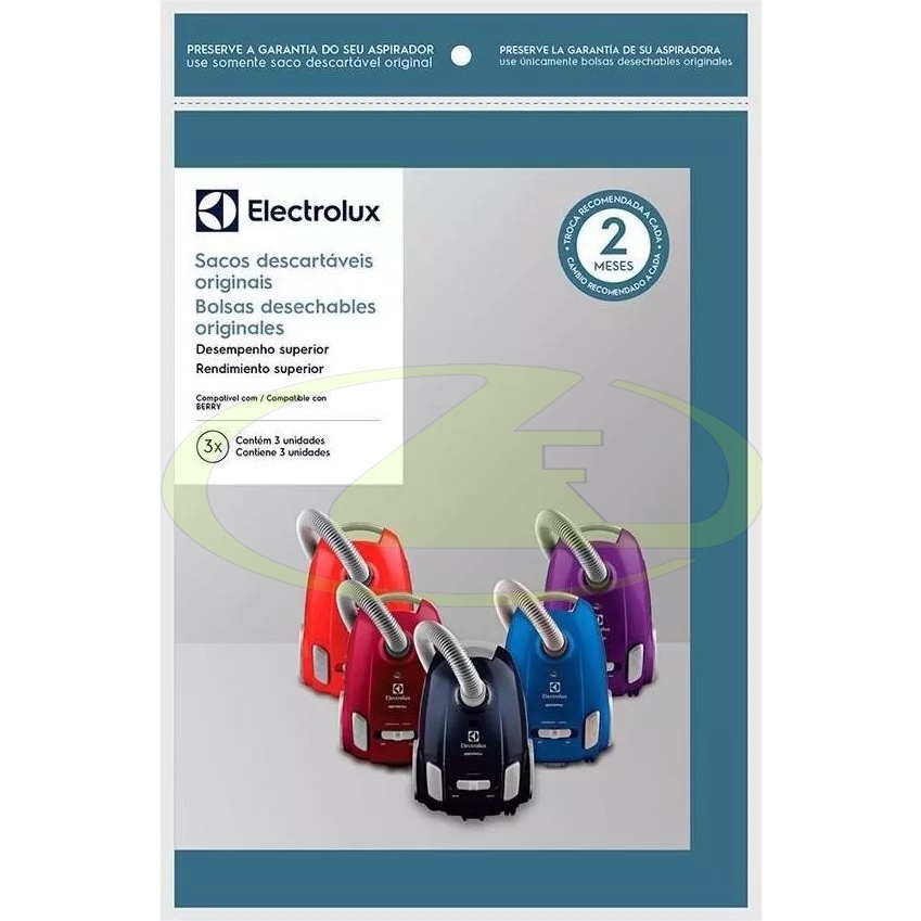 KIT 3 SACOS PARA ASPIRADOR BERRY10 BERRY11 BERRY12 BERRY13 BERRY14 ...
