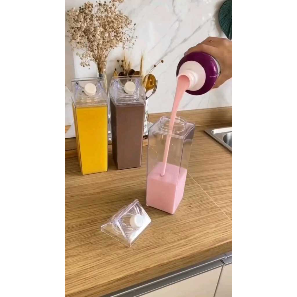 Garrafa JARRA LEITEIRA Caixa de Leite de Acrílico 500ML | Shopee Brasil