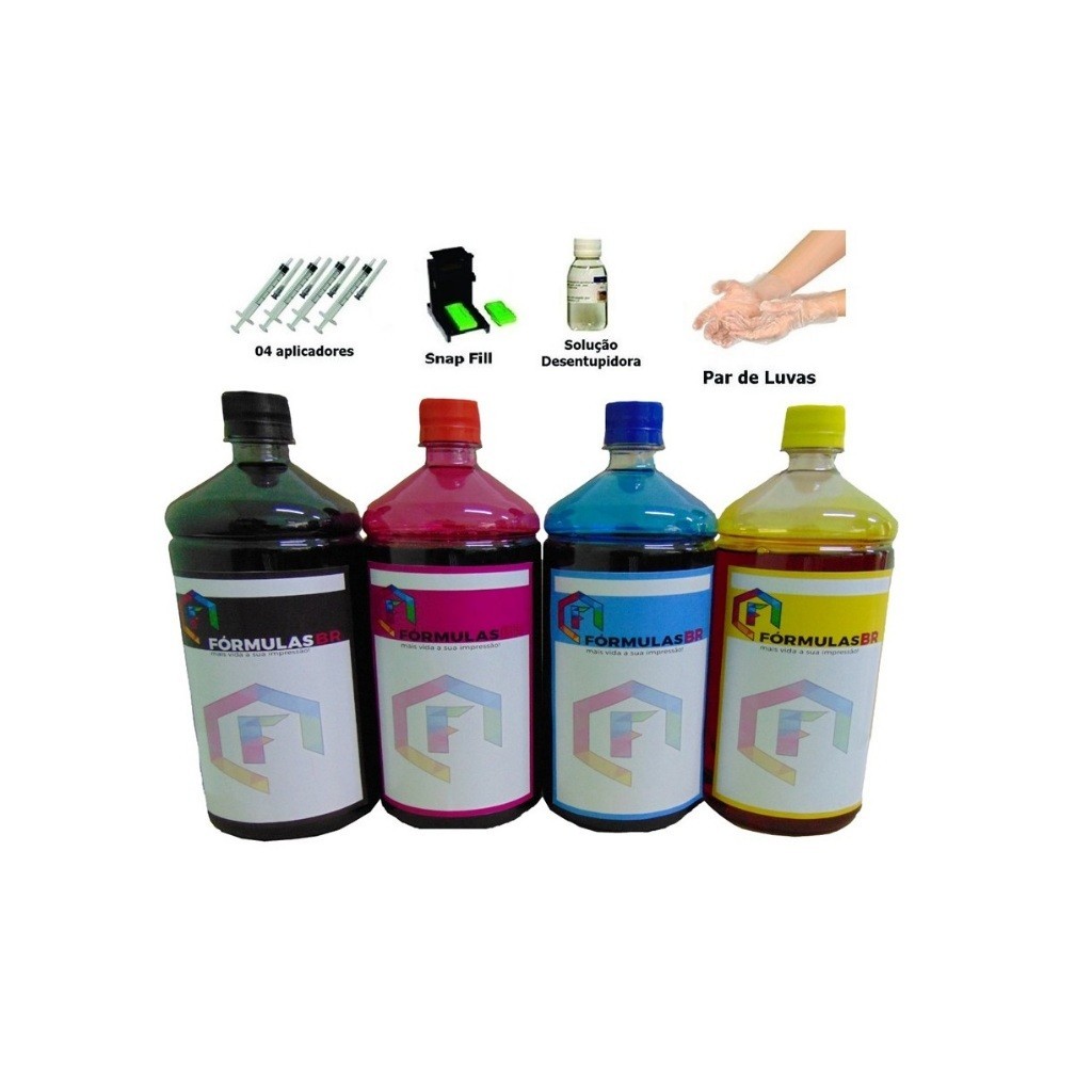 Kit Recarga Cartucho HP 60 650ML Impressora Deskjet Ink F4280 Completo ...