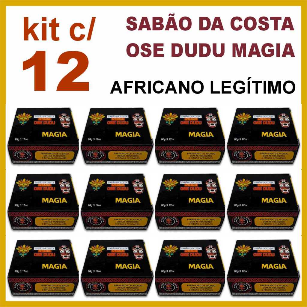 kit c/ 12 - Sabão Da Costa Africano Ose Dudu Magia 90g - O Legítimo ...