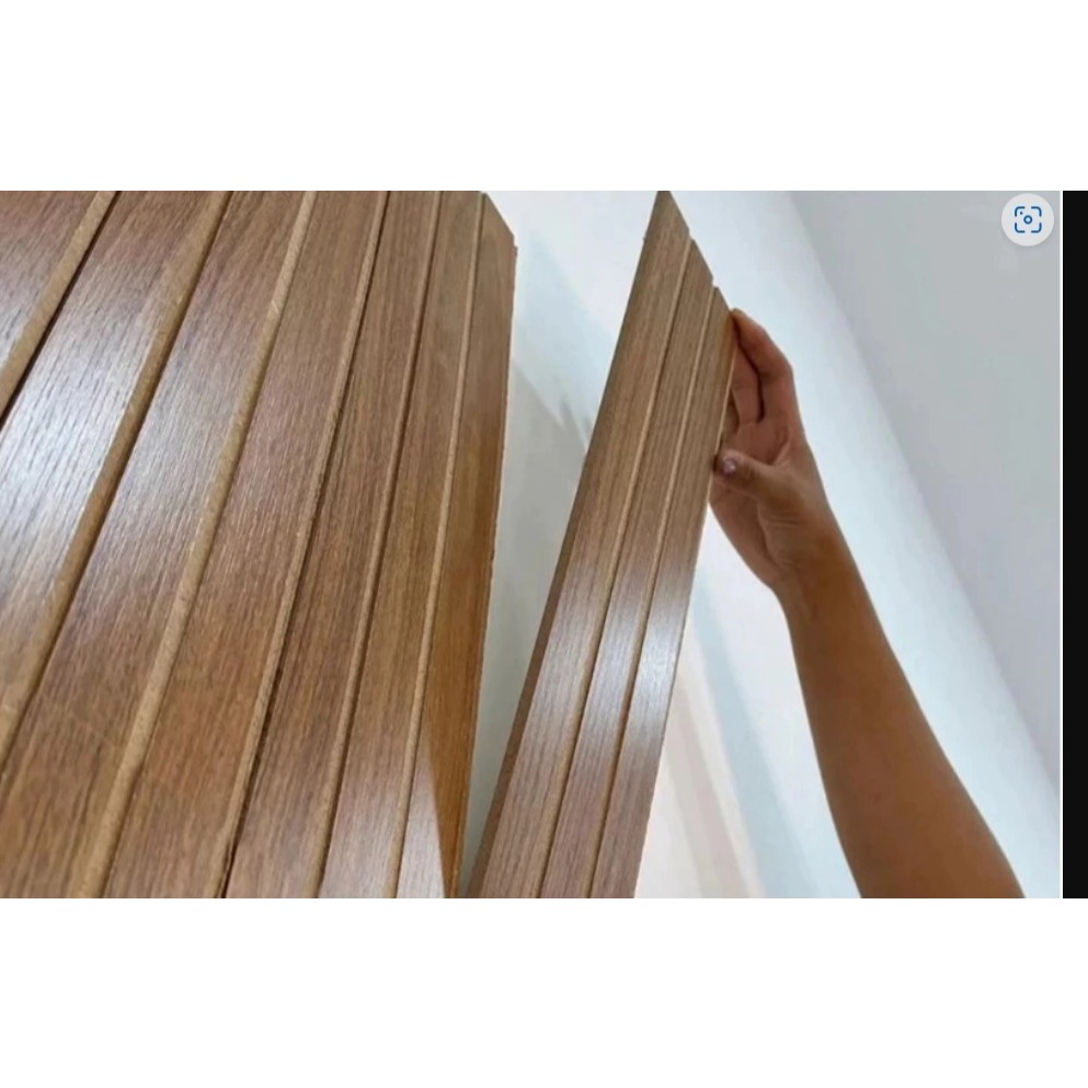 Painel Ripado Revestimento em MDF Com Fita Autocolante - 45x11 cm ...