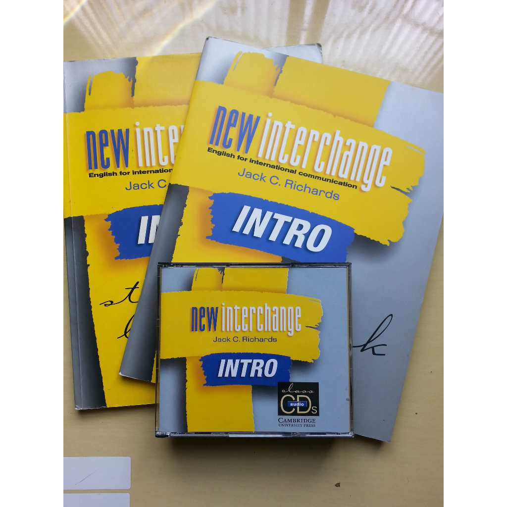 Livros New Interchange Intro de Jack C. Richard Student e Workbook com ...