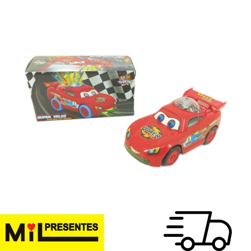 Super carro eletronico toca musica anda emiti luz e som mexe os olhos e a lingua | Shopee Brasil