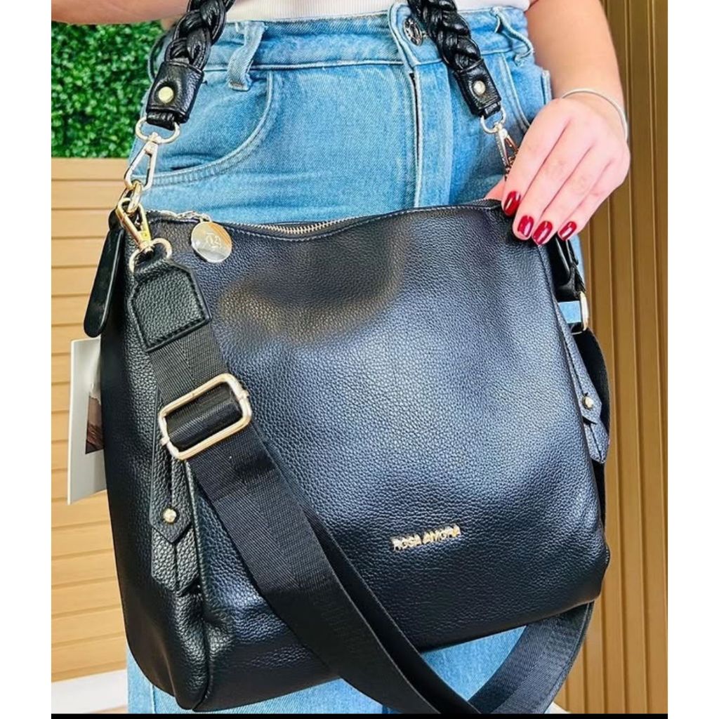 Bolsa Feminina Rosa Amora Grande transversal | Shopee Brasil