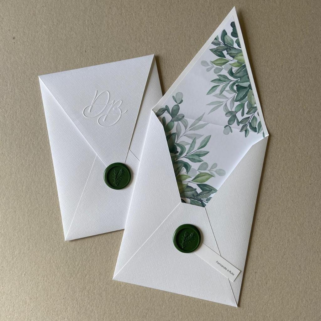Envelope Bico com Relevo personalizado, Forro interno e Lacre Modelo ...
