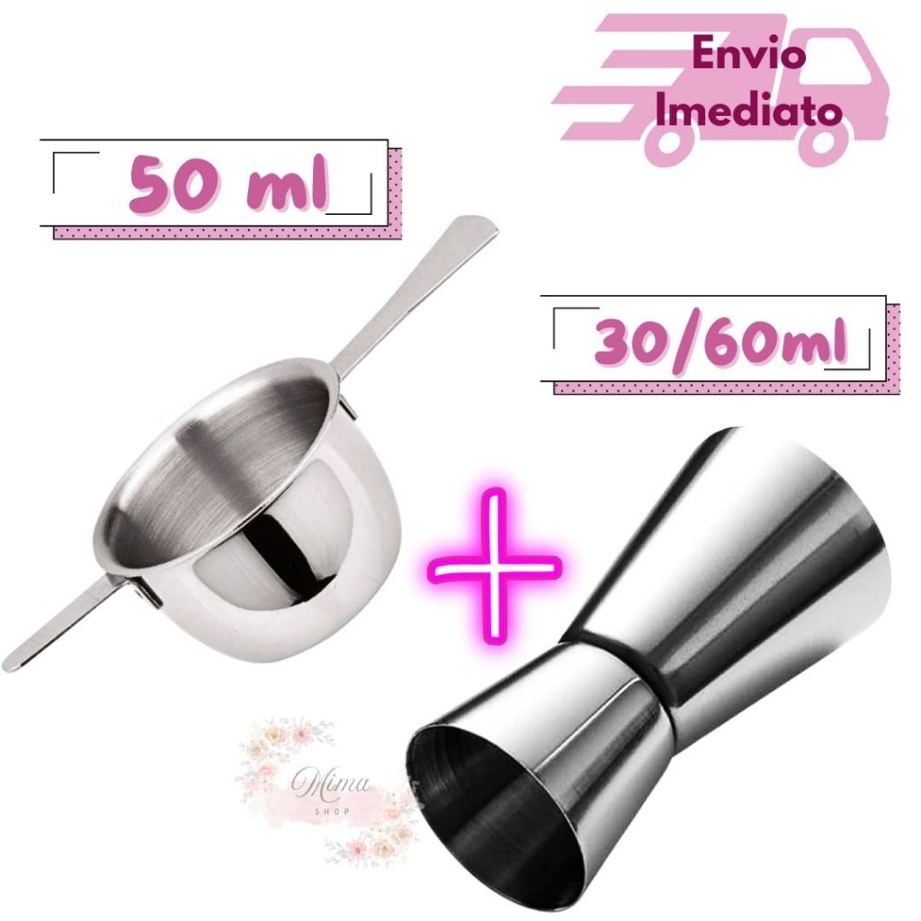 Kit Dosadores De Bebidas Doses 50ml E Dosador Duplo 30/60ml Para Whisky ...