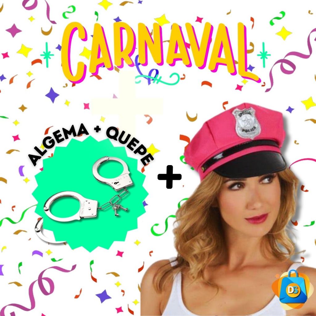 Kit Boina Rosa Pink Policial Fantasia Carnaval Cosplay Feminina ...