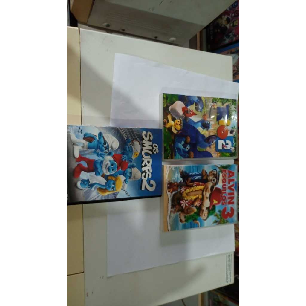dvds dos filmes os smurfs 2 + rio 2 + alvin e os esquilos 3 | Shopee Brasil