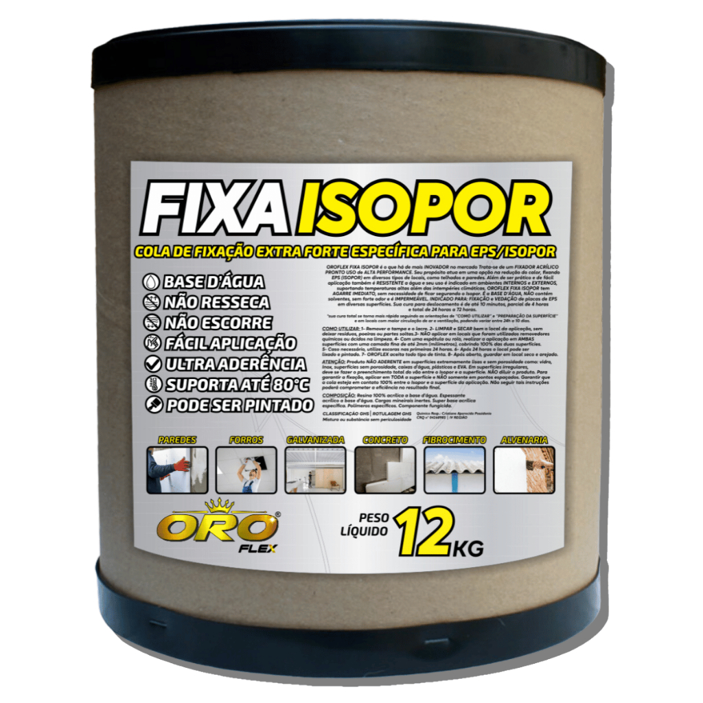 Cola ISOPOR na telha de Zinco, Amianto, Fibrocimento, Galvanizada 12KG ...