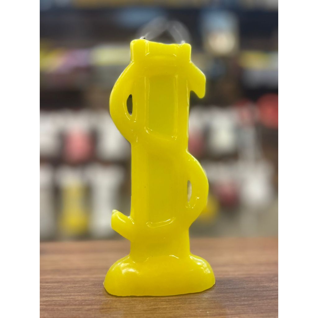 Vela Cifrão Amarela para rituais Umbanda, Quimbanda, Candomblé, Exu do ...