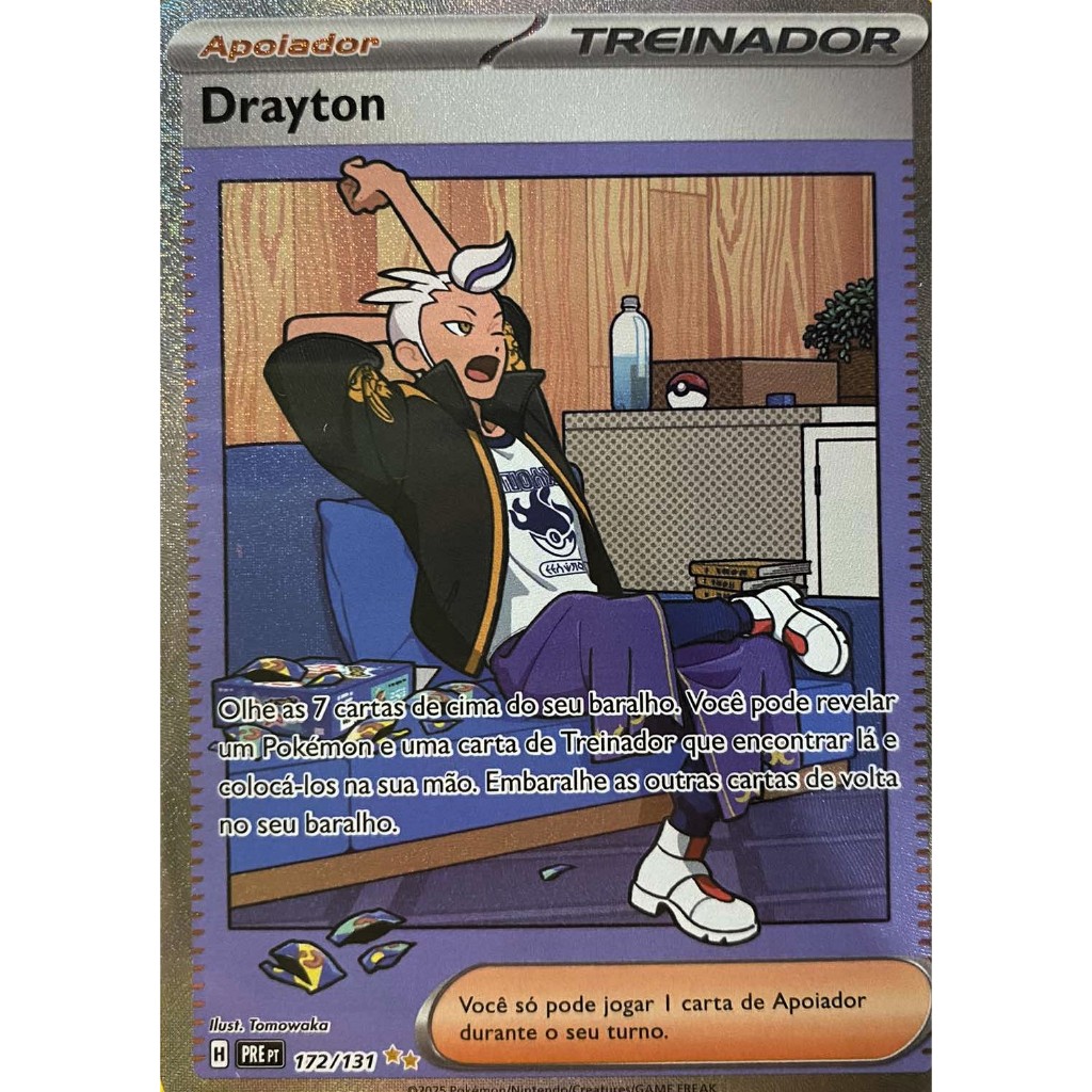 Carta Treinador Drayton Arte Especial Coleção Evoluções Prismáticas ...