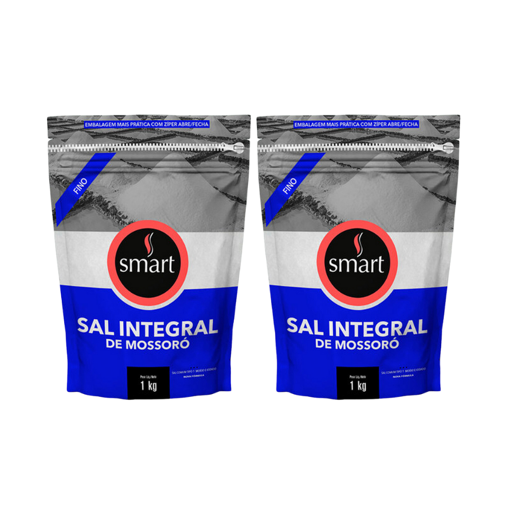 Sal Integral Smart 1kg Sal Integral De Mossoró Sal Marinho Integral ...