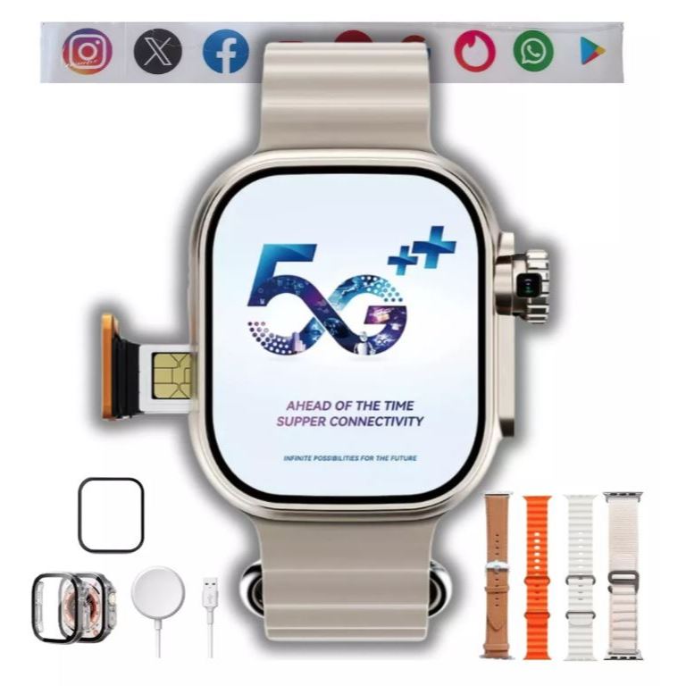 Smartwatch Microwear 5g Ultra 3 Ai 16gb Serie 10 Chip Câmera + Brindes ...