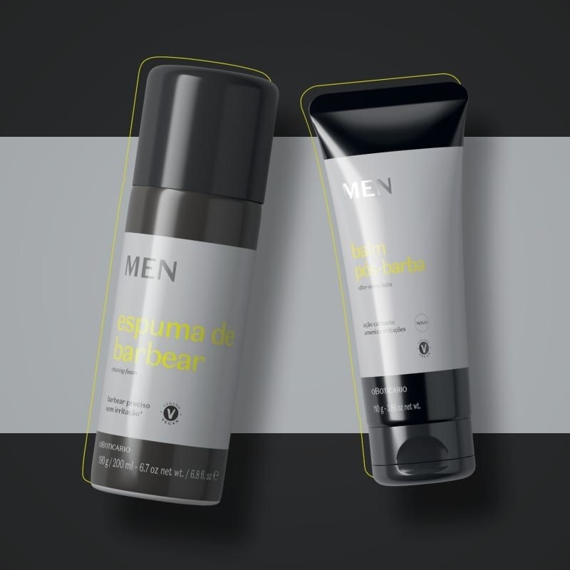 kit Barbear Men Boticários: Espuma para Barbear 190g + Pós-Barba 110g ...