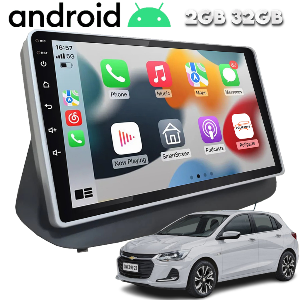 Central Multimidia Android Onix 9 Polegadas Gps Wifi Bluetooth Carplay Espelhamento | Shopee Brasil