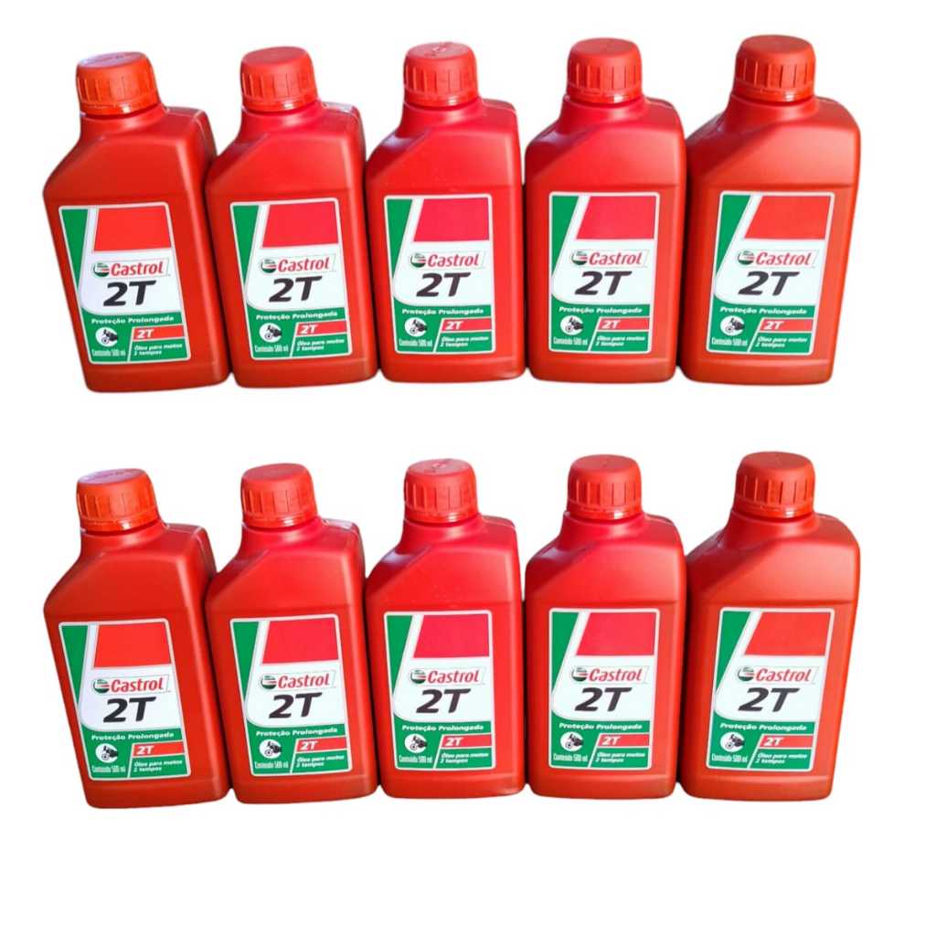 kit 10 óleo castrol 2 tempos 500ml | Shopee Brasil