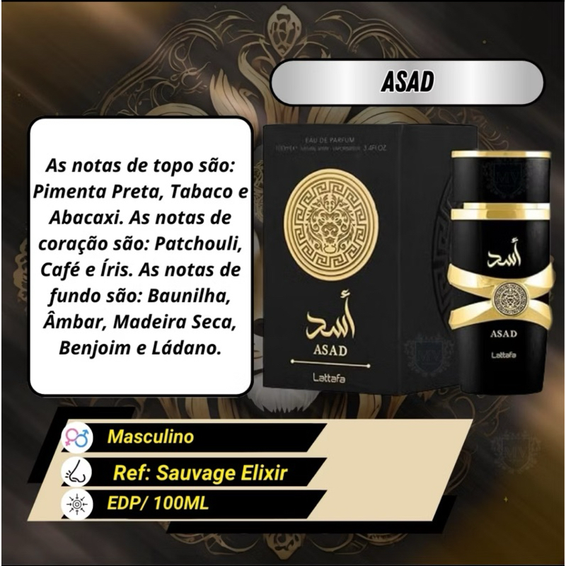 Perfume Árabe Lattafa Assad Eau de Parfum 100ml | Shopee Brasil