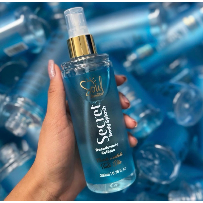 Body Splash Soul Cosmeticos Secret Blue Aqua - Desodorante Colônia 200ml | Shopee Brasil