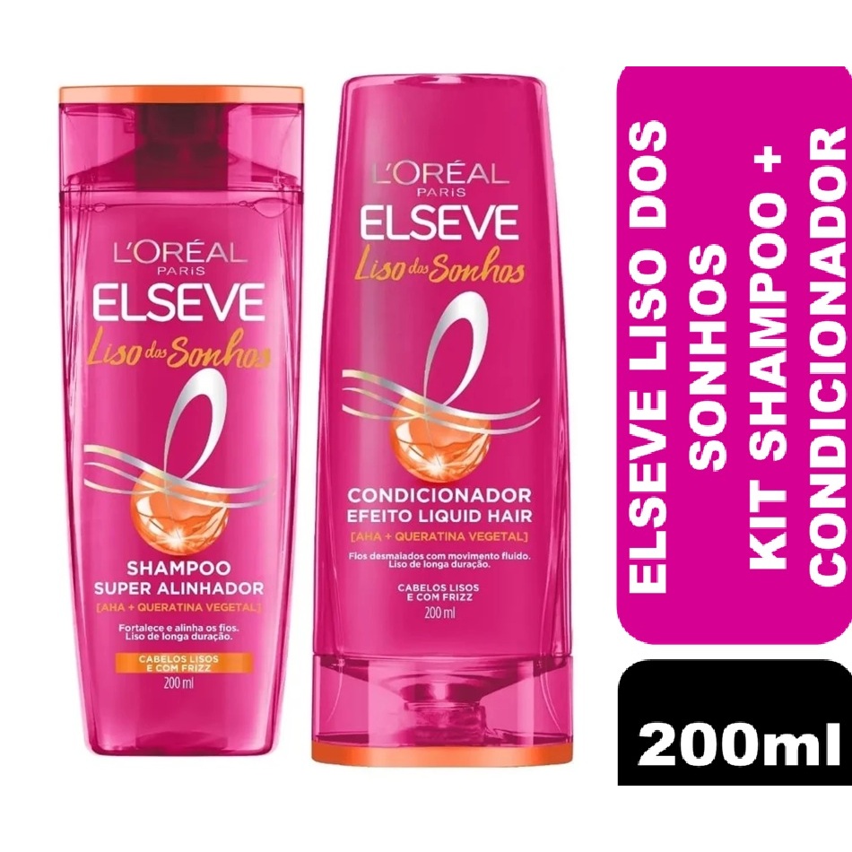 Kit Liso dos Sonhos Super Alinhador Shampoo + Condicionador 200ml ...