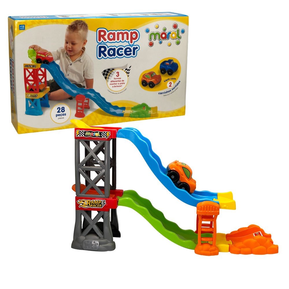 Ramp Racer Maral Pista de Corrida para Carrinho Pista com Lançador para ...