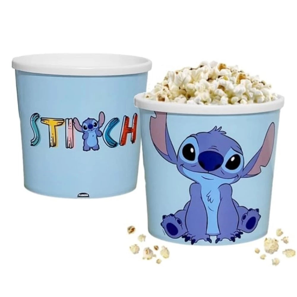 Balde de Pipoca Stitch 2,1 Litros Plasútil Personagem Disney | Shopee ...