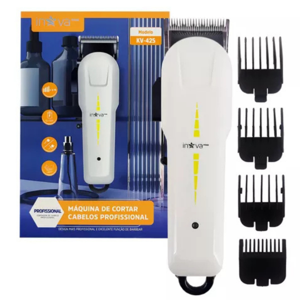 Máquina de Cortar Cabelos Intimo Barba depilar Pernas Pesinho Barbeador Sem Fio Profissional ...