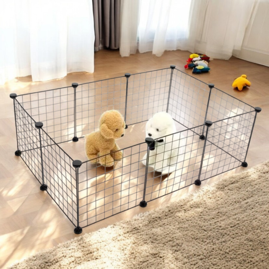 Cercado Para Cachorro Cercadinho Pet Com 1O Módulos Mais 20 Conectivo ...