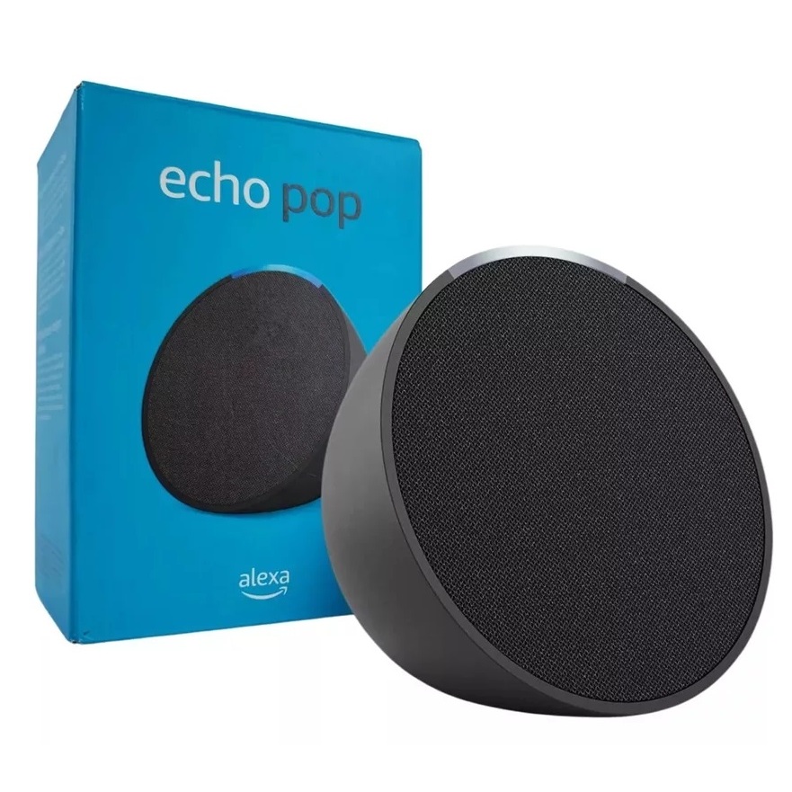 Smart Speaker Amazon Alexa Echo Pop Preto Original Importado dos ...