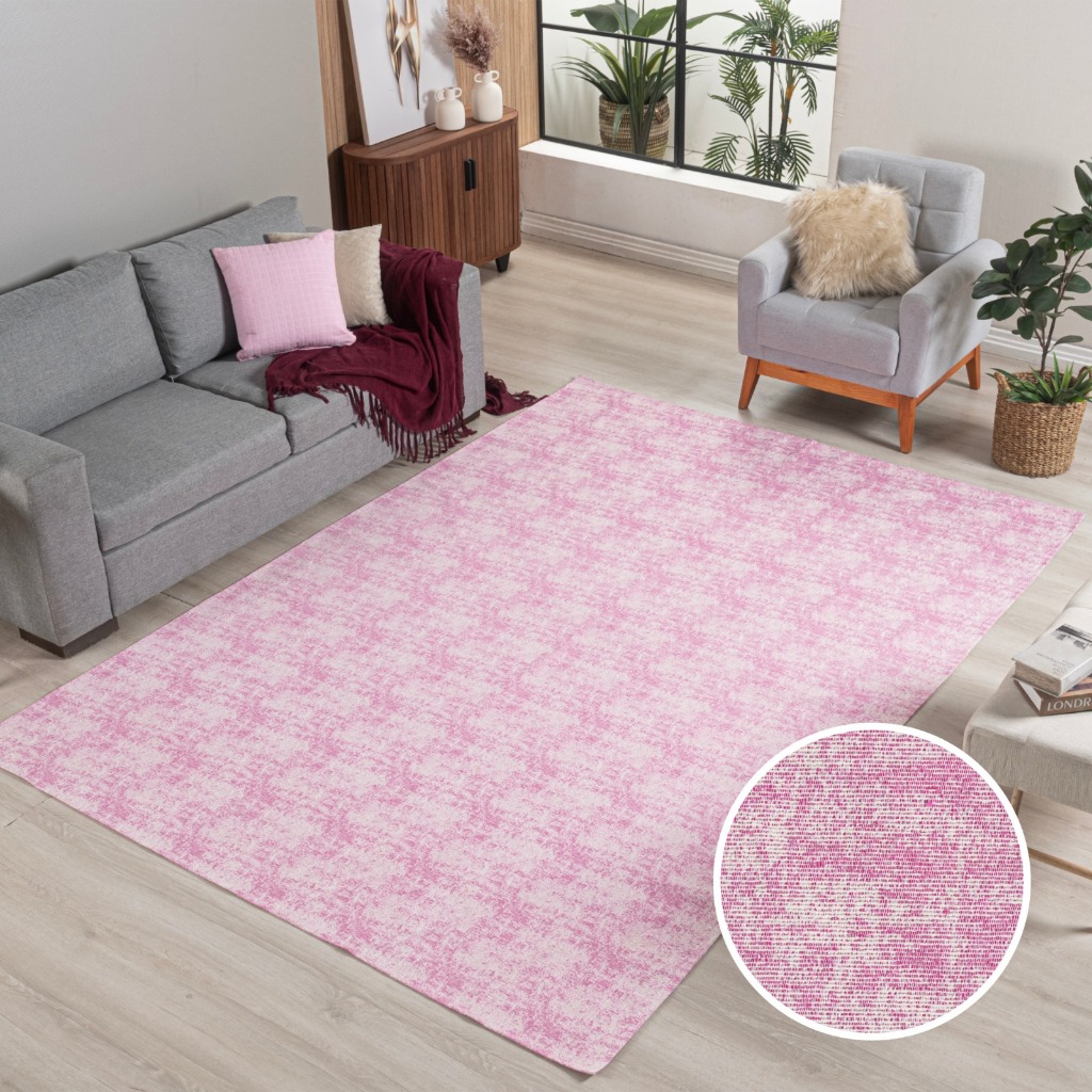 Tapete La Belle Antiderrapante 2,00m x 1,40m Rosa Bebê Para Quarto de ...