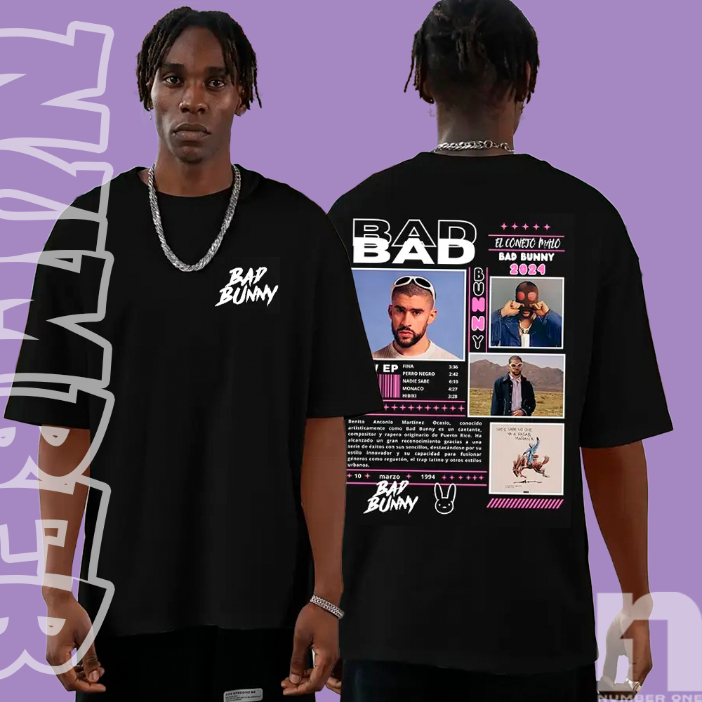 Camiseta Basica e OVERSIZED Bad Bunny Rabbit Monaco El Conejo Malo Bio ...