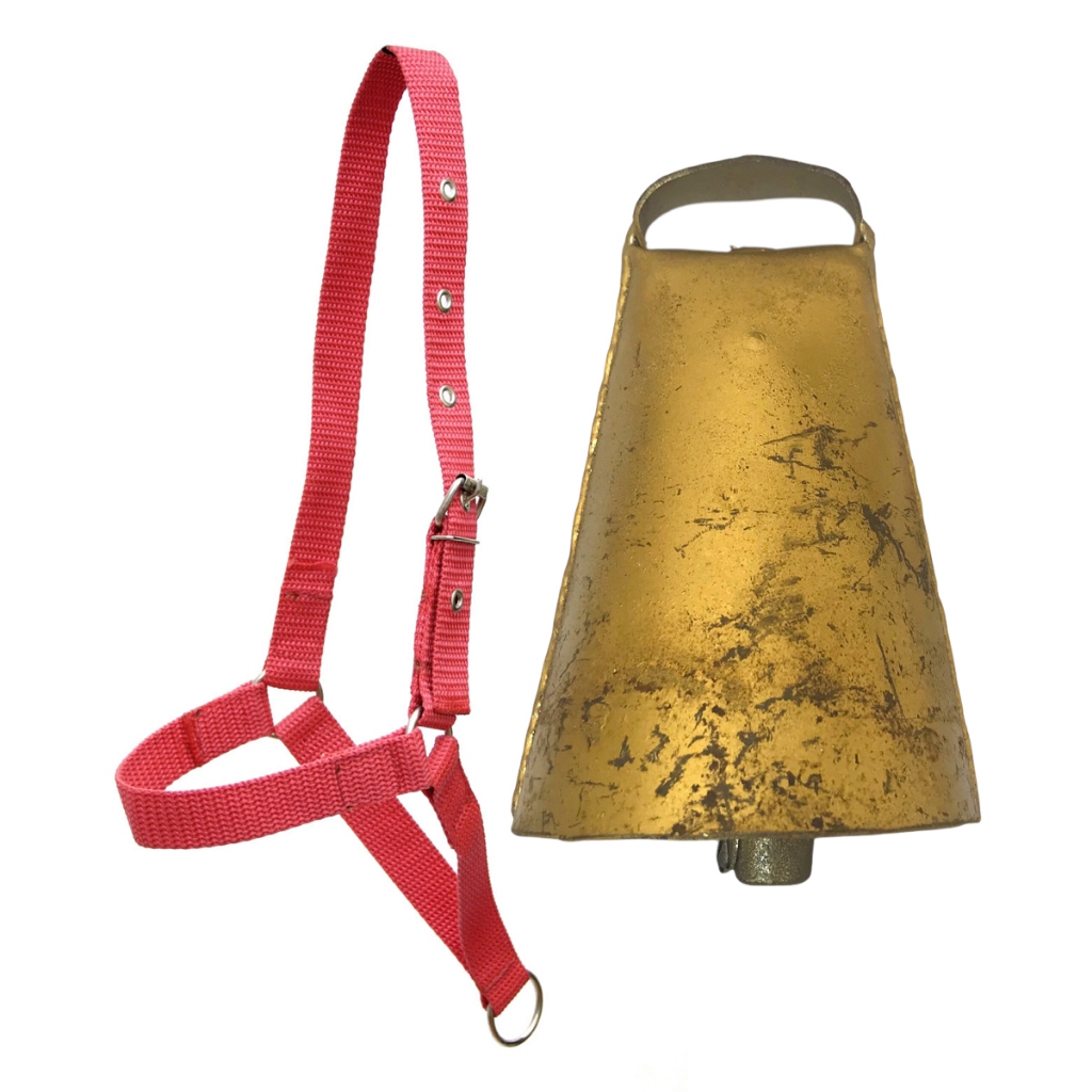 Conjunto Cincerro Sineta Polaco Com Burçal Cabresto Focinheira Boi Vaca ...