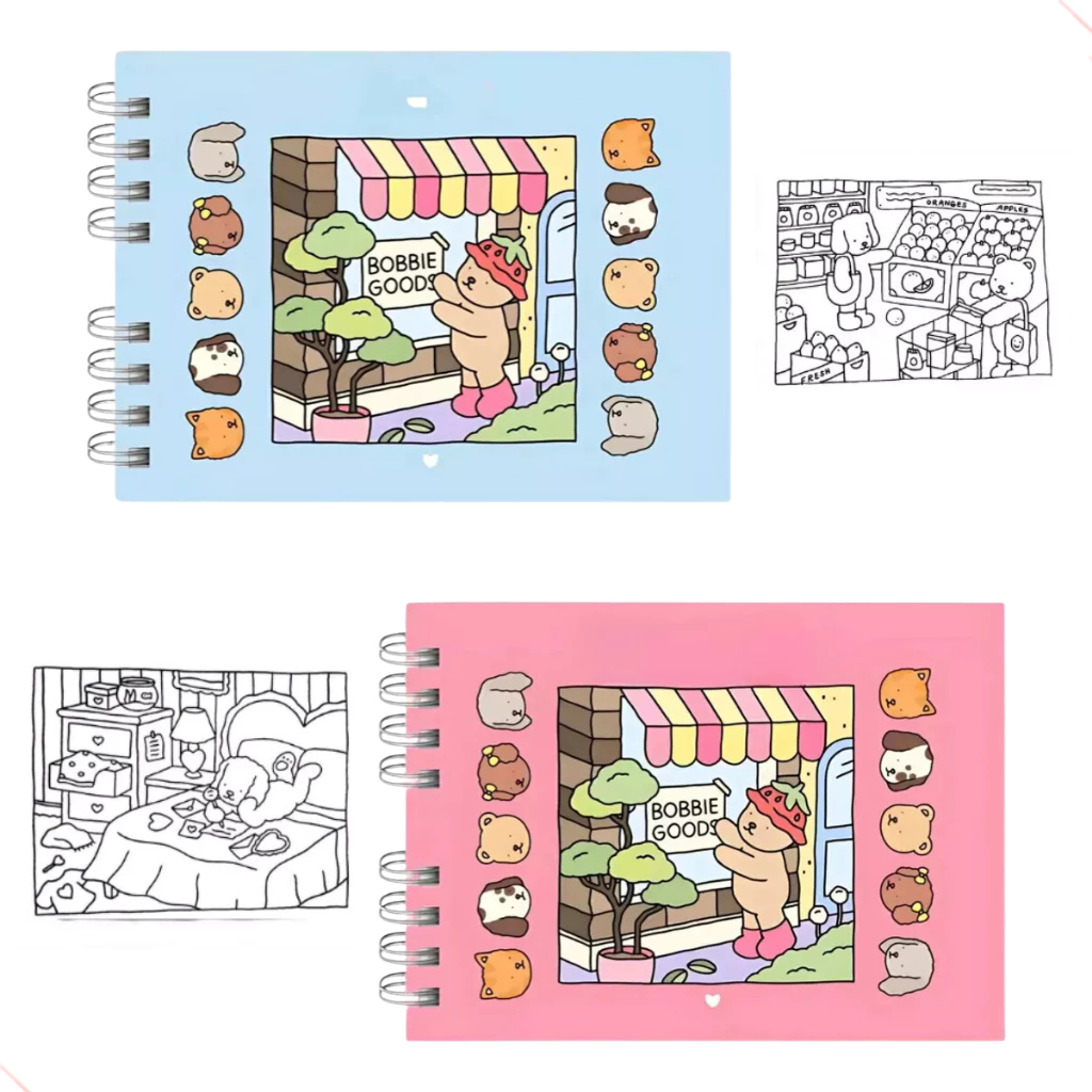 Livro de Colorir Bobbie Goods 50 Folhas Gramatura Caderno de Desenho ...