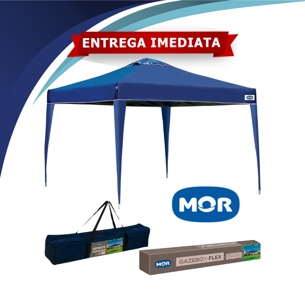 Tenda Gazebo De Praia e Camping Mor X-Flex 3x3 Sanfonada | Shopee Brasil