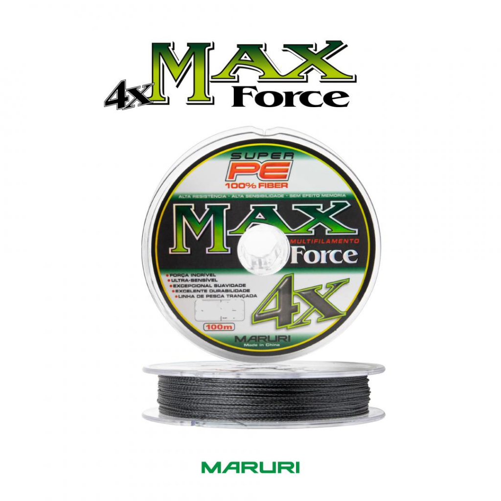 Linha Pesca Multifilamento Maruri Super PE Max Force 4X(4 FIOS) Cinza ...