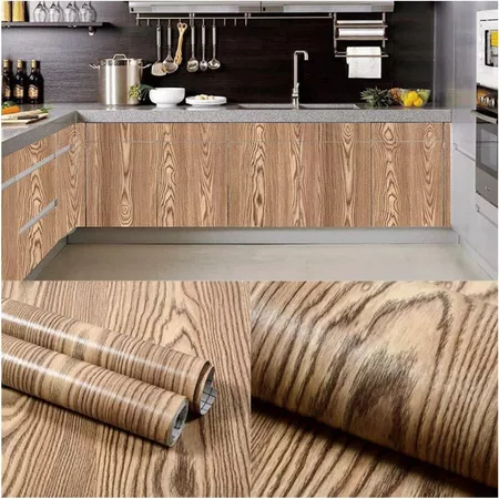 Papel Contact Adesivo Madeira Peroba Rosa Rolo5/ 10/15 Metros Envelopamento Móveis | Shopee Brasil