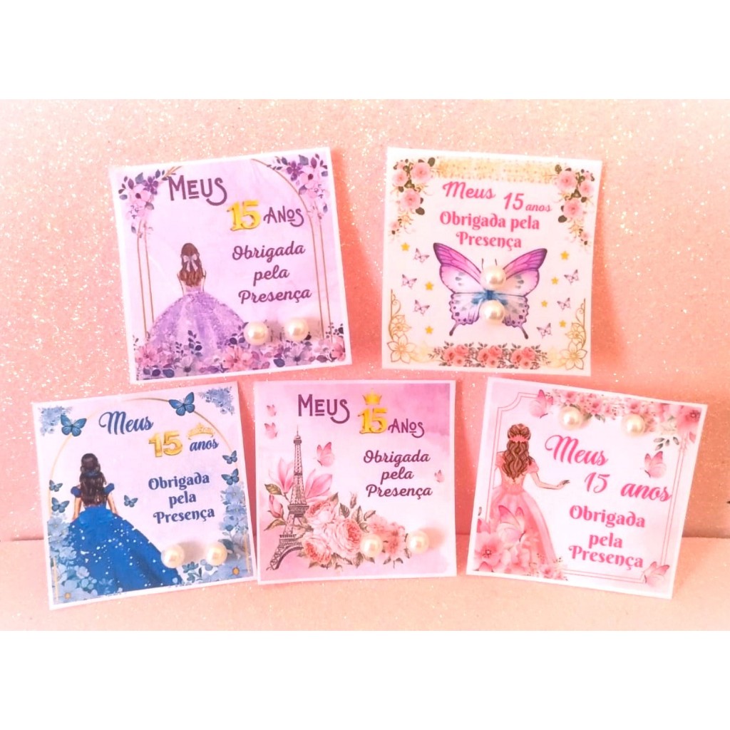 Cartão Tag Meus 15 anos (Kit completo) Cartão Tag Lembrancinha ...