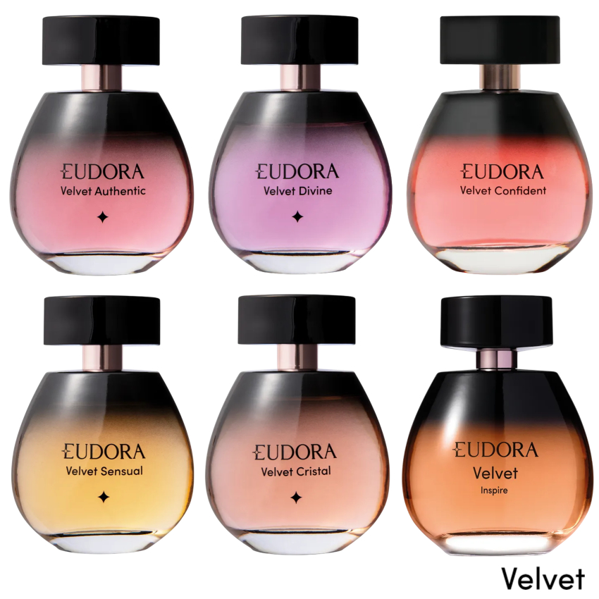 Eudora Velvet Colônia - 100ml: Confident, Divine, Inspire | Shopee Brasil