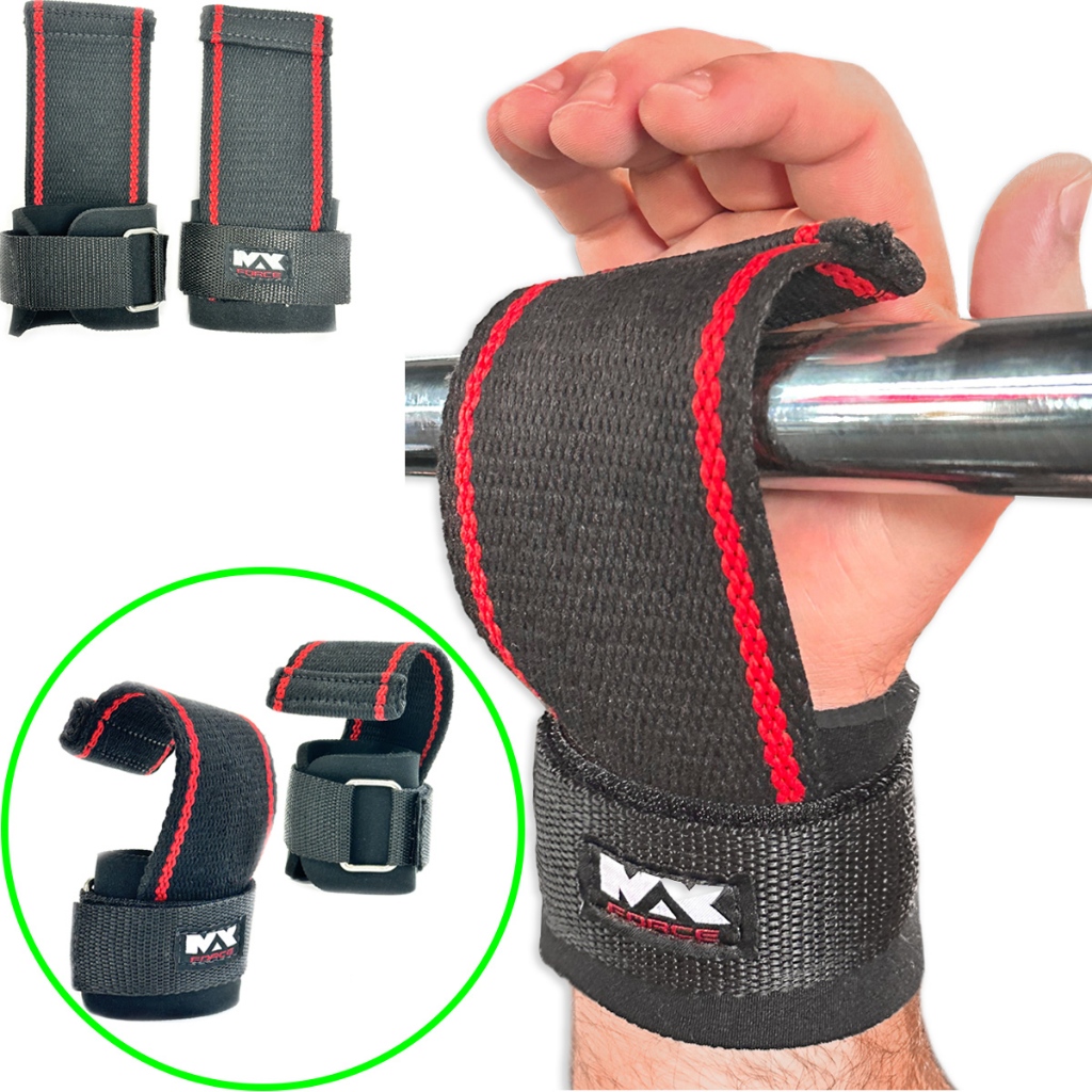 Strap Hand Grip Palmar Luva Tala Algodão Cross Academia Max Force ...