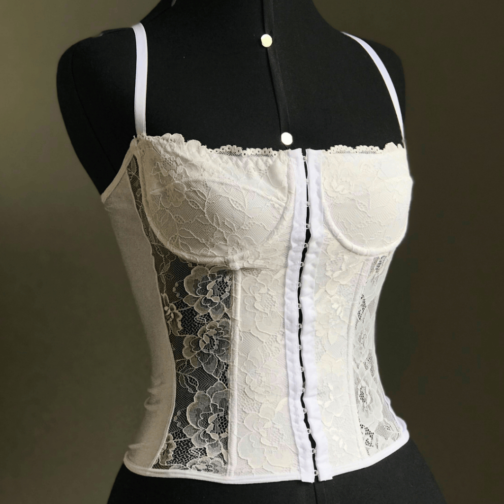 Corselet Branco Renda com Alça Sem Bojo Corset Top Feminino Carnaval ...