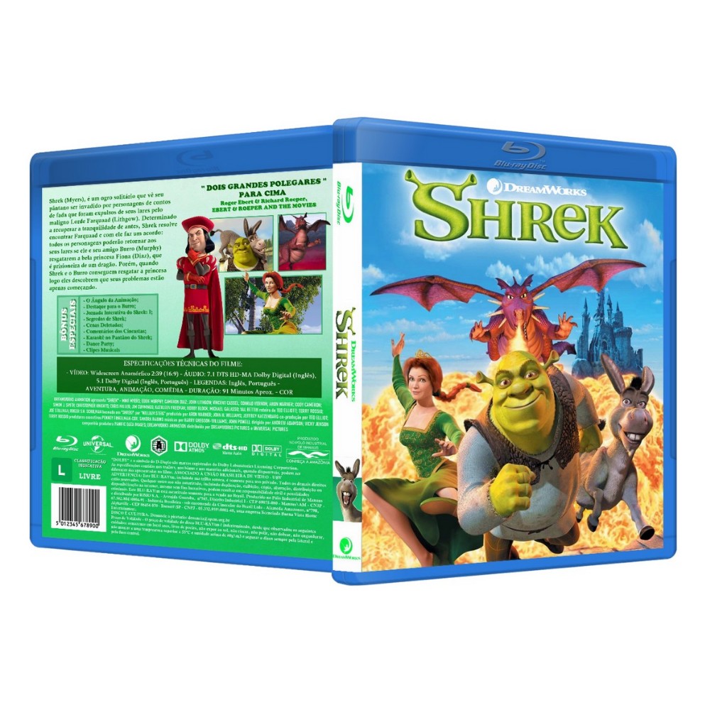 Blu-ray: Shrek DUB/LEG [PERSONALIZADO] | Shopee Brasil
