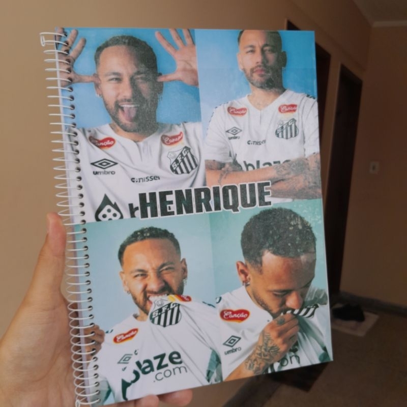 Caderno do Neymar Jr Personalizado 10 matérias | Shopee Brasil