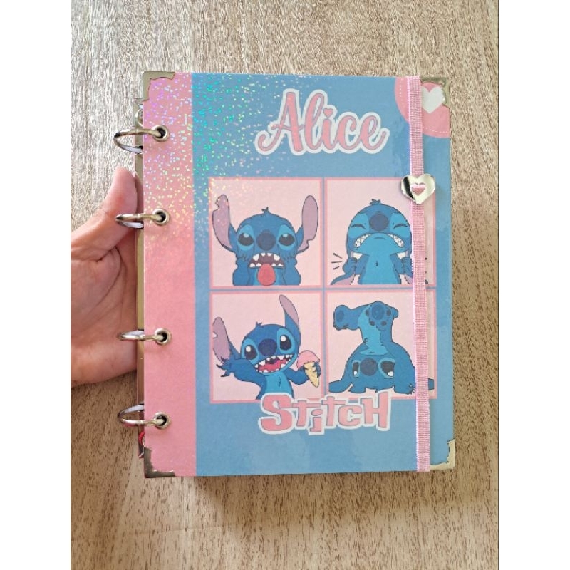 Fichário A5 personalizado 17,5x22 cm, com 150 folhas e 5 divisórias ...