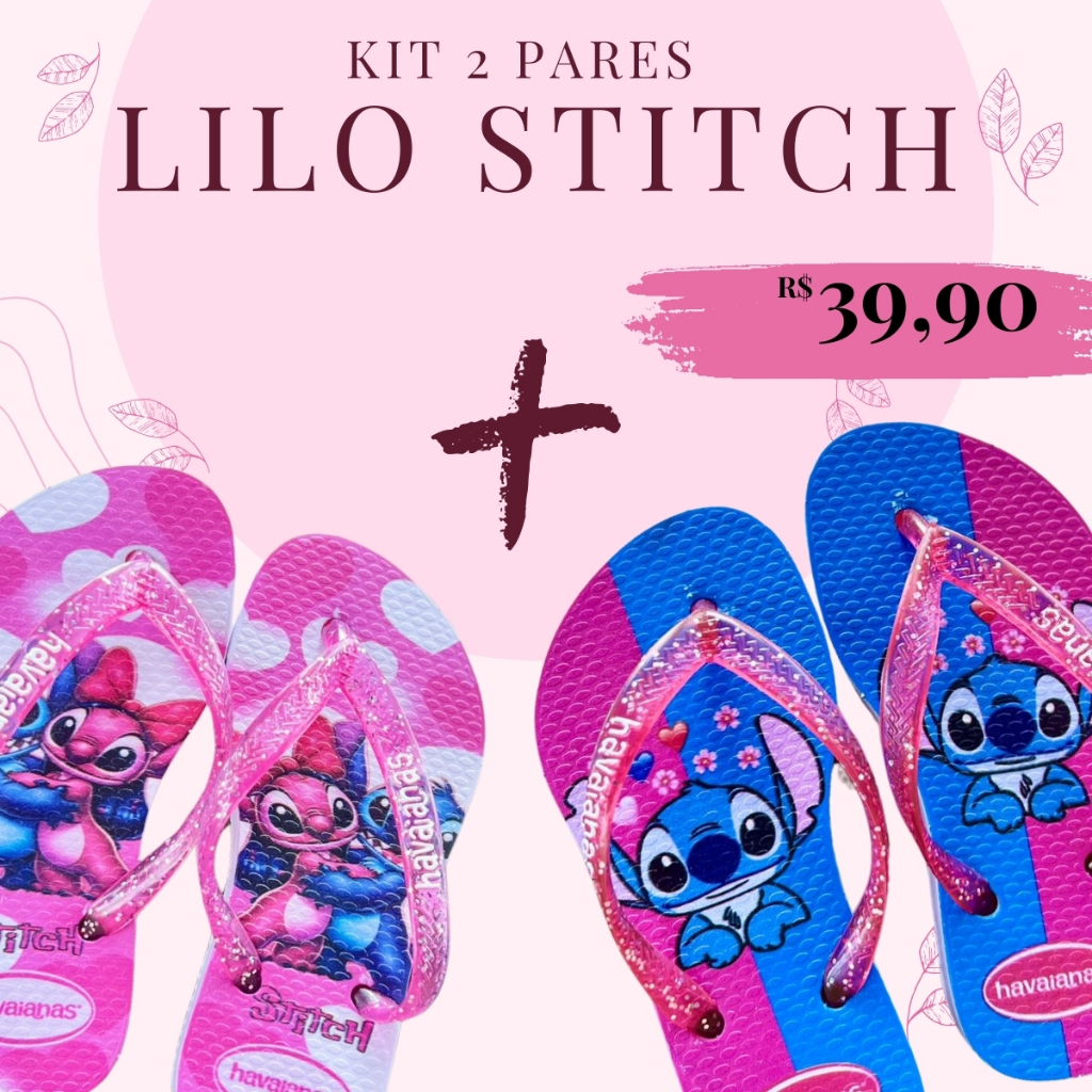 Chinelo Infantil Lilo & Stitch – Qualidade Premium, Conforto Garantido ...