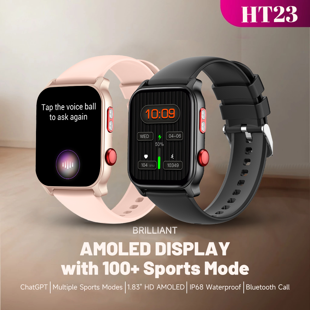 Relógio Smart Esportivo Smartwatch HT23 1.78"'AMOLED Display 105Modos ...