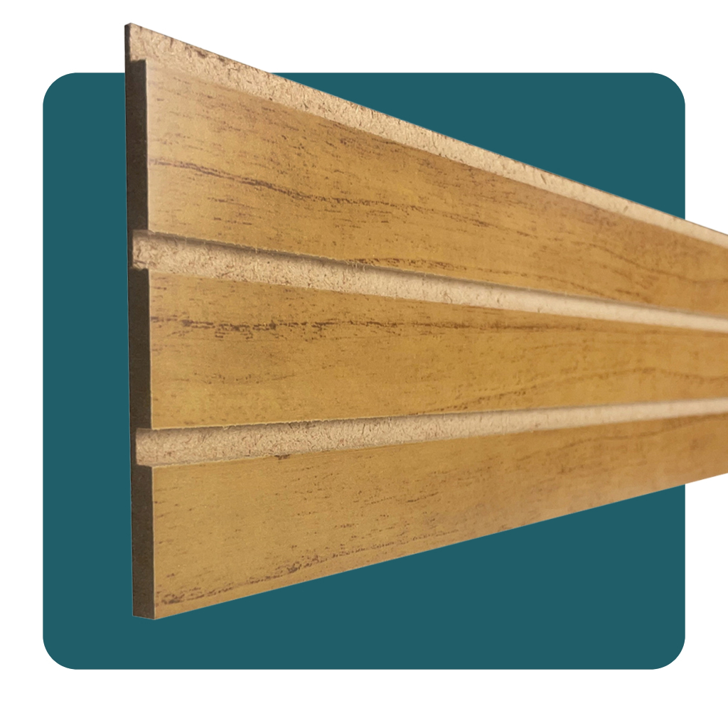 Kit Placa Ripado em MDF 45x10 cobre 0,045 m² Painel Módulos Decorativos ...