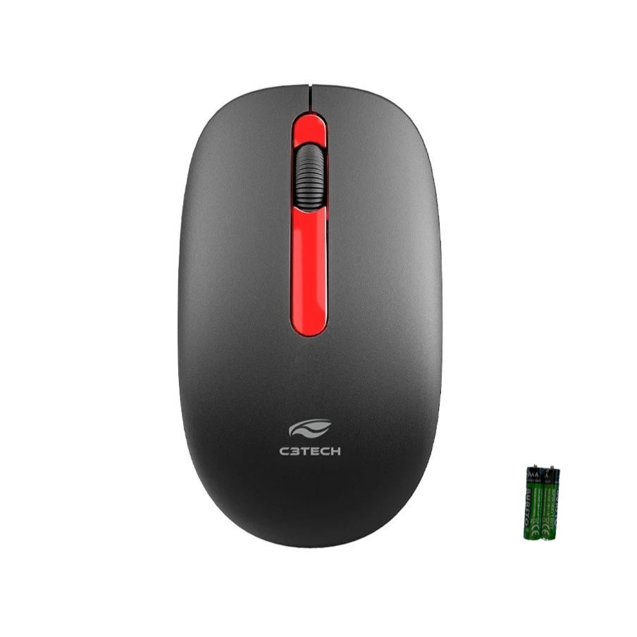 Mouse Sem Fio Vermelho Notebok Computadores e outros acessorios com ...
