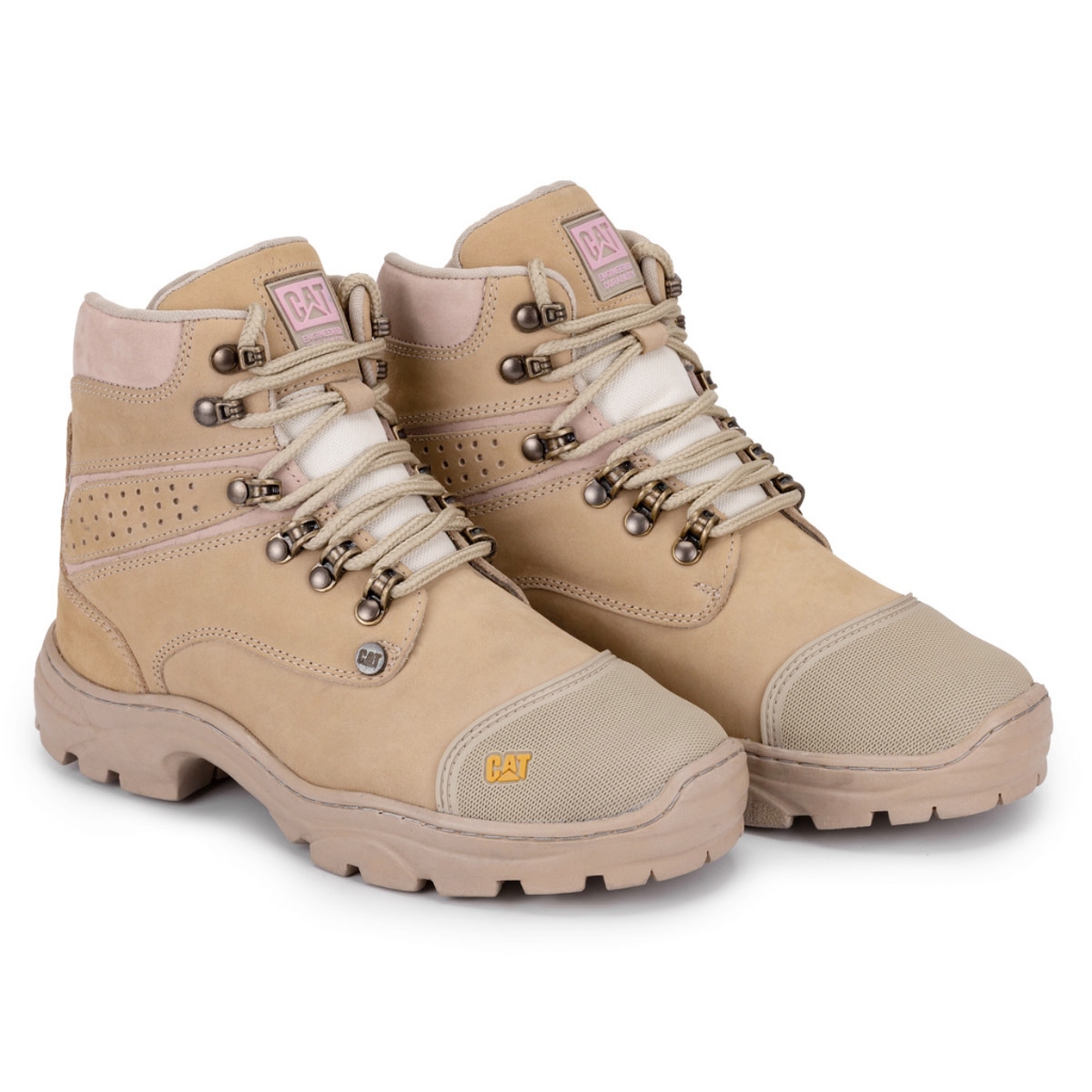 Bota Coturno Feminina Caterpillar Adventure Rosa Nude Areia Botas ...