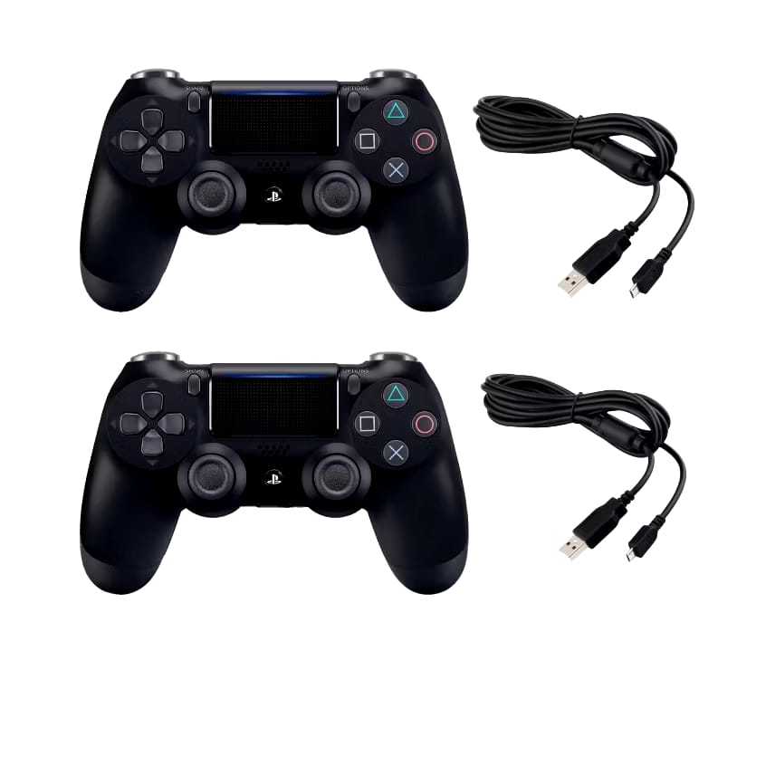 KIT 2 Controle PS4 Preto E Coloridos Camuflados Sem Fio Com Carregador ...
