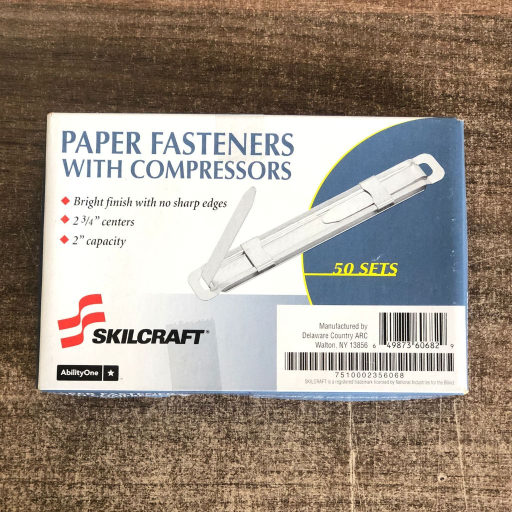 Grampo de Papel Skilcraft de 2 Peças C/50 Unidades | Shopee Brasil